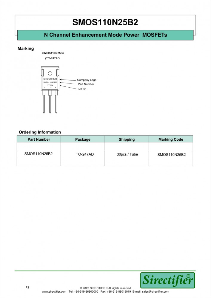 SMOS110N25B2 datasheet page 3