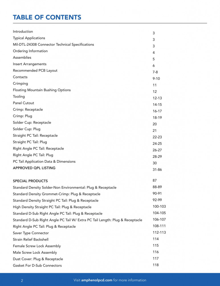 Amphenol M24308 technical document page 2