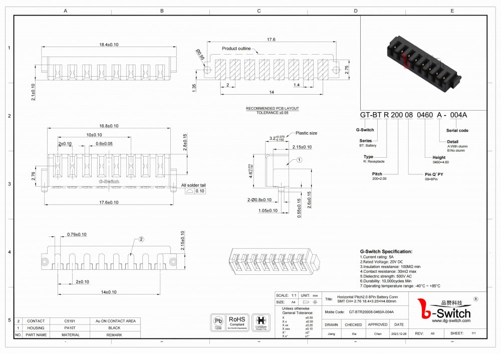 GT-BTR20008-0460A-004A technical document preview