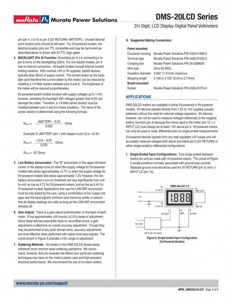 DMS-20LCD datasheet page 3
