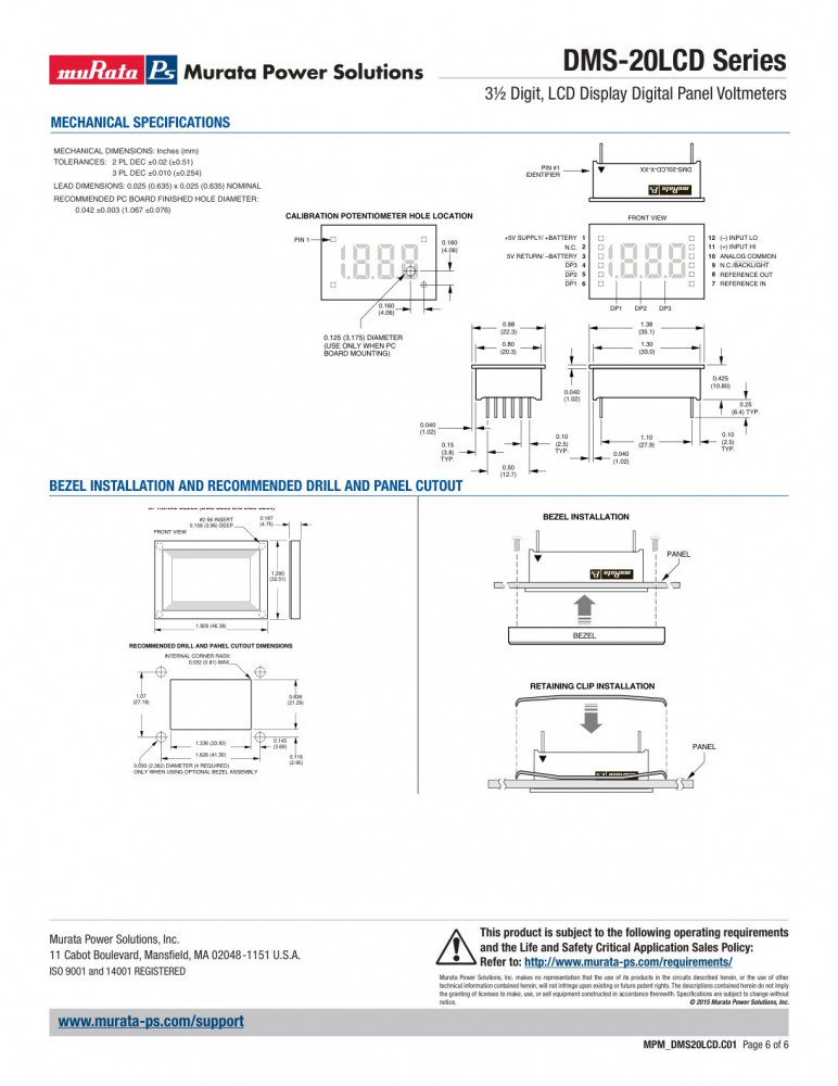 DMS-20LCD datasheet page 6