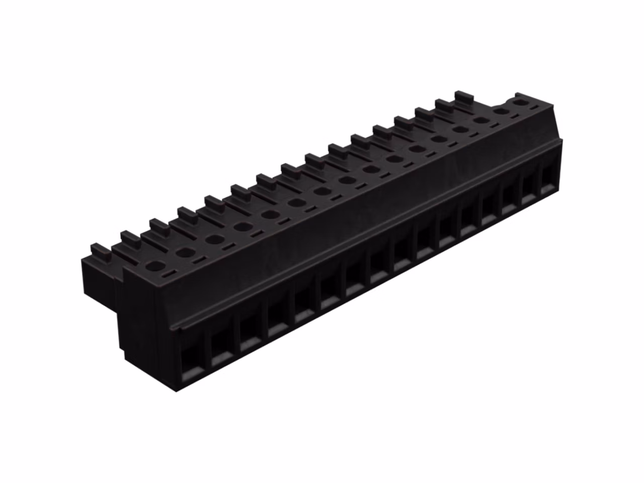 3.81mm Pitch Eurostyle Horizontal Plug, with Standard Imprinting, Gold (Au) Plated, Black, 16 Circuits for sale