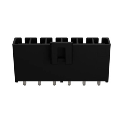 Mega-Fit Vertical Header, 5.70mm Pitch, Single Row, 6 Circuits, Matte Tin (Sn) Plating, Glow-Wire Capable, Tape and Reel, Black for sale