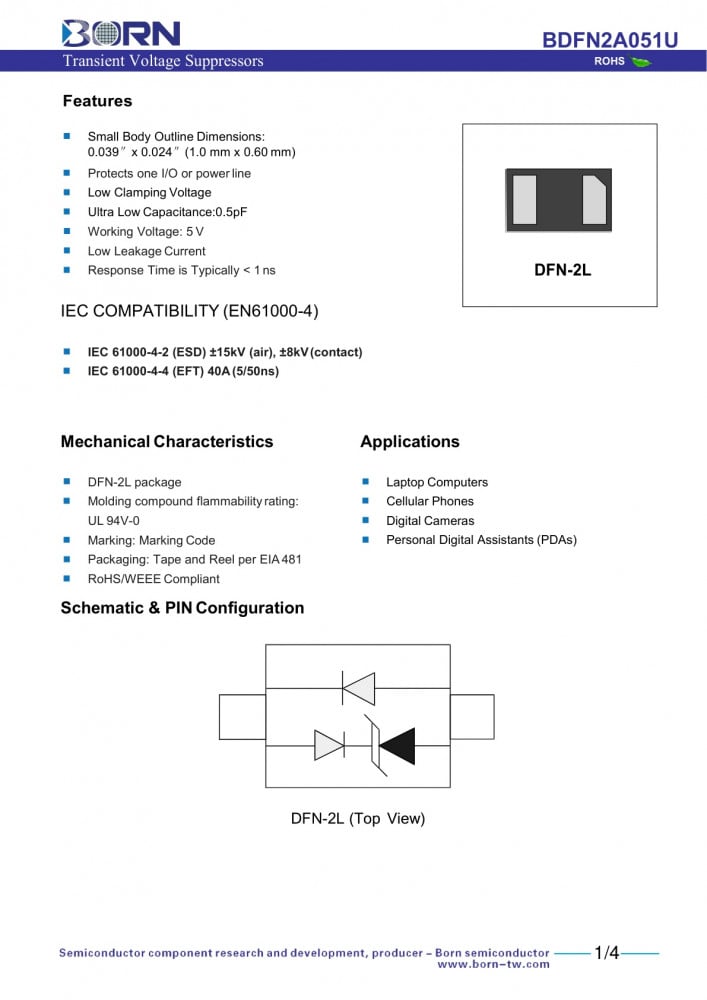 BDFN2A051U datasheet page 1