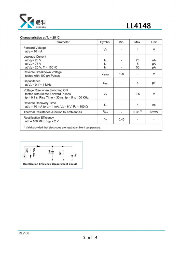 LL4148 datasheet page 2