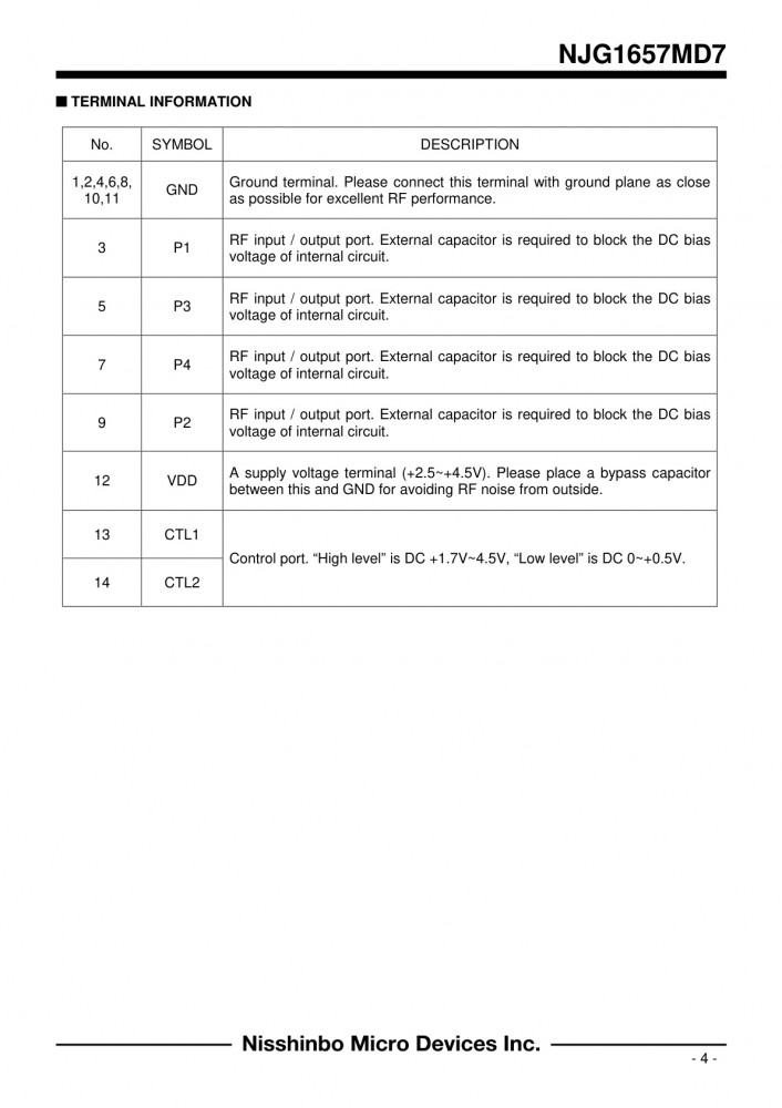 NJG1657MD7 datasheet page 4
