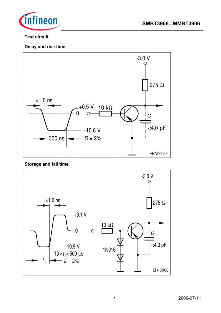 SMBT3906SE6327 datasheet page 4