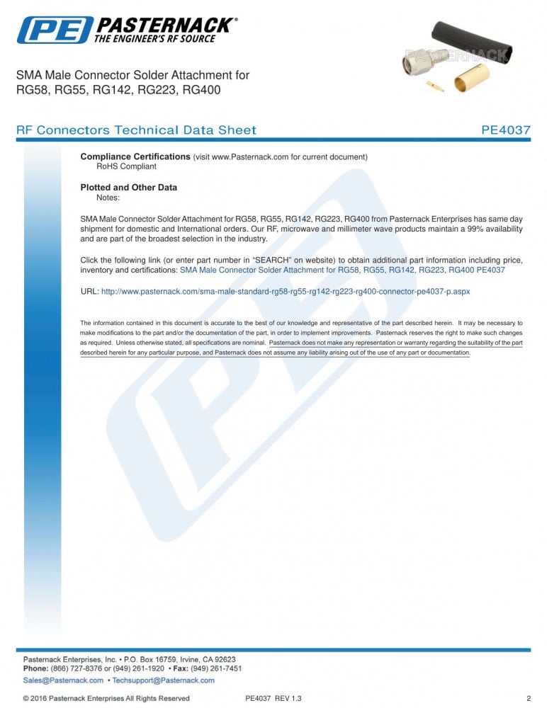 PE4037 datasheet page 2