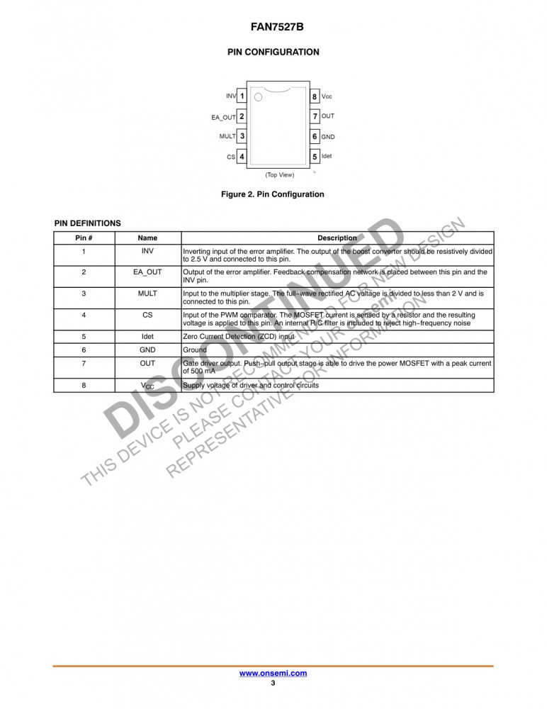 FAN7527B datasheet page 3