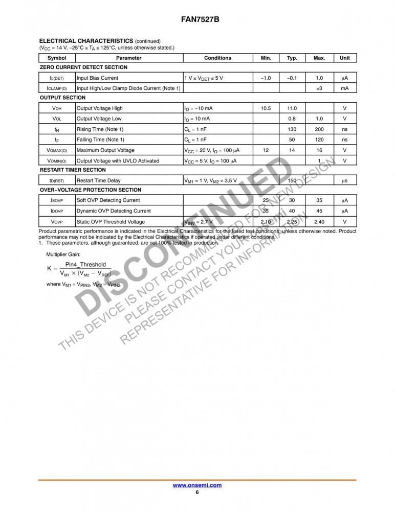 FAN7527B datasheet page 6