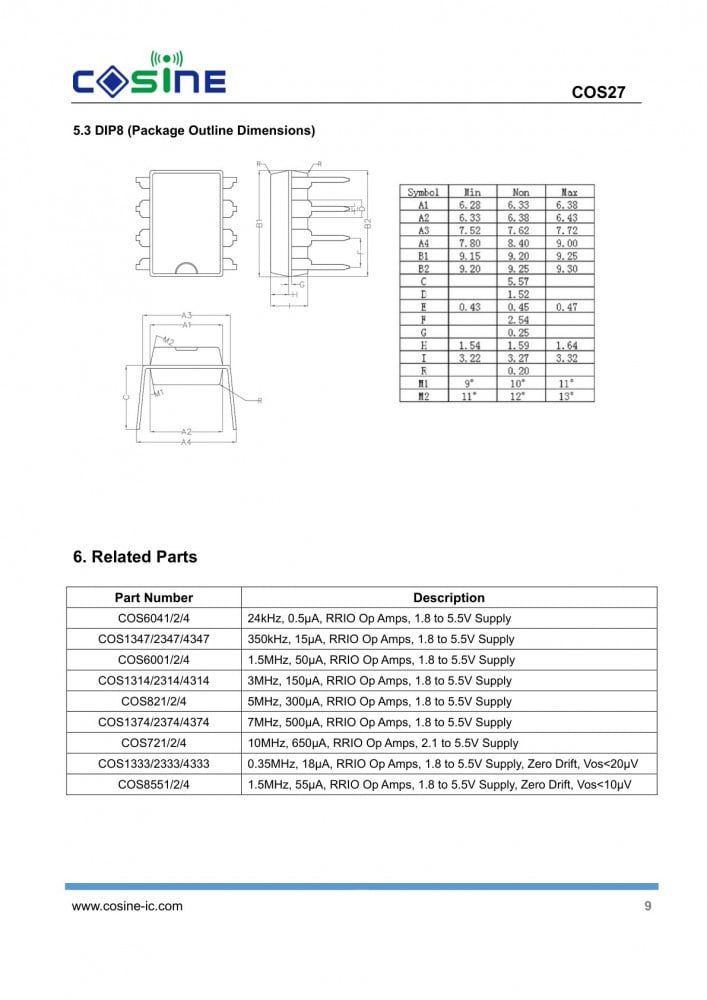 COS27SR datasheet page 9