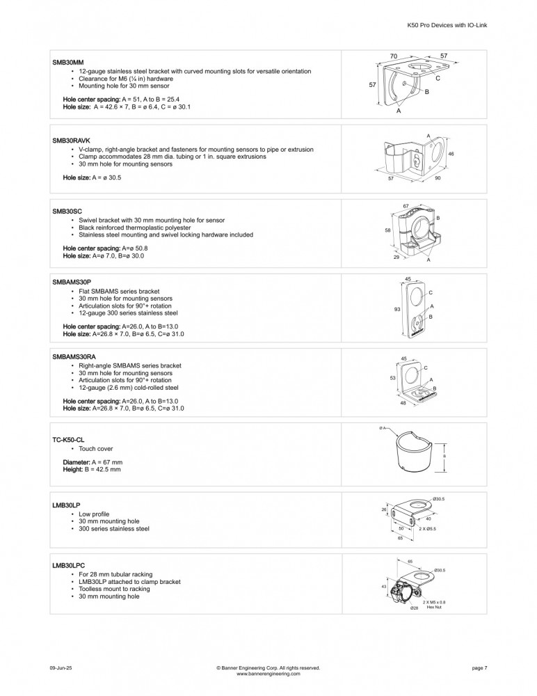 K50 product documentation page 7