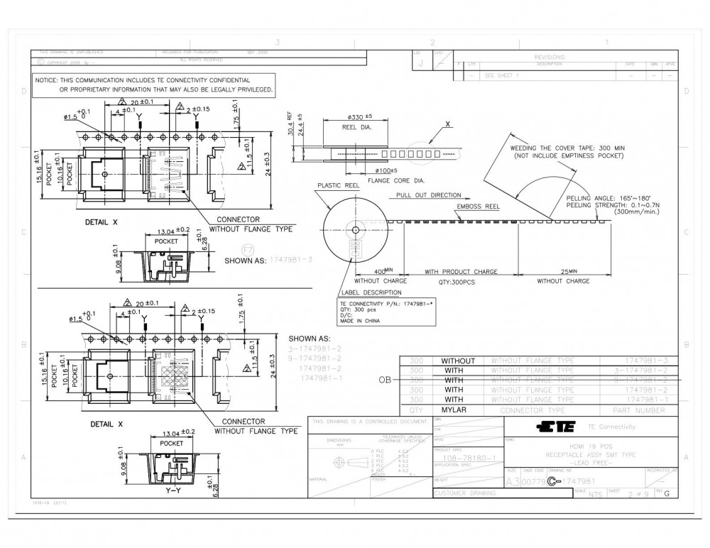 TE Connectivity 1747981 drawing sheet 2