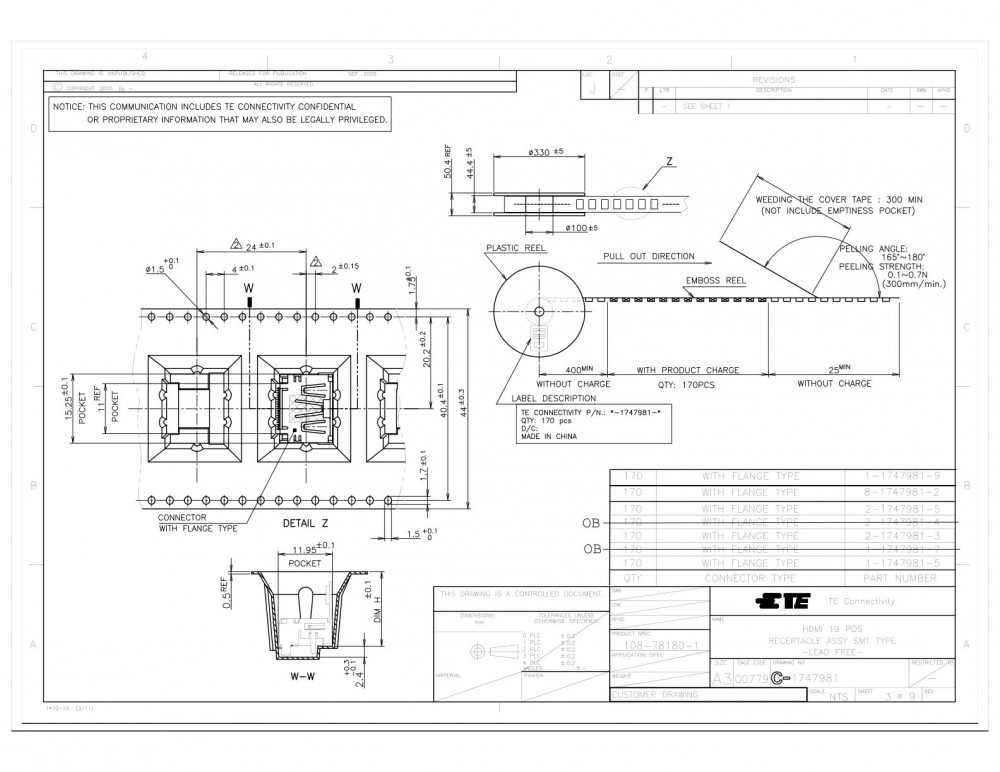TE Connectivity 1747981 drawing sheet 3