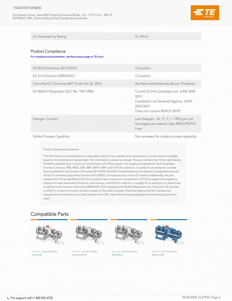 1SNK705913R0000 technical document page 2