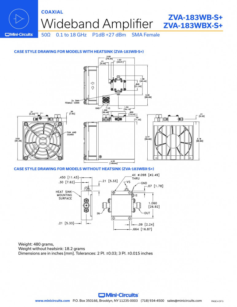 ZVA-183WBX-S+ datasheet page 4