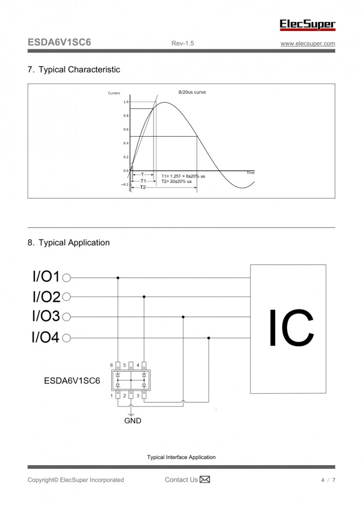 ESDA6V1SC6 datasheet page 4