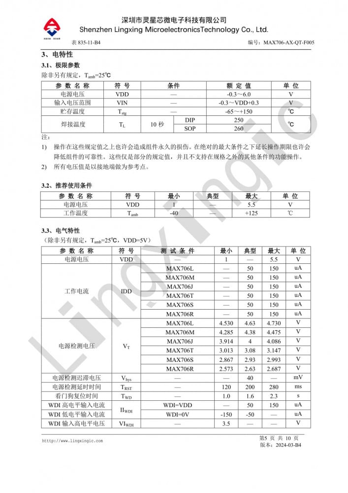 MAX706 datasheet page 5