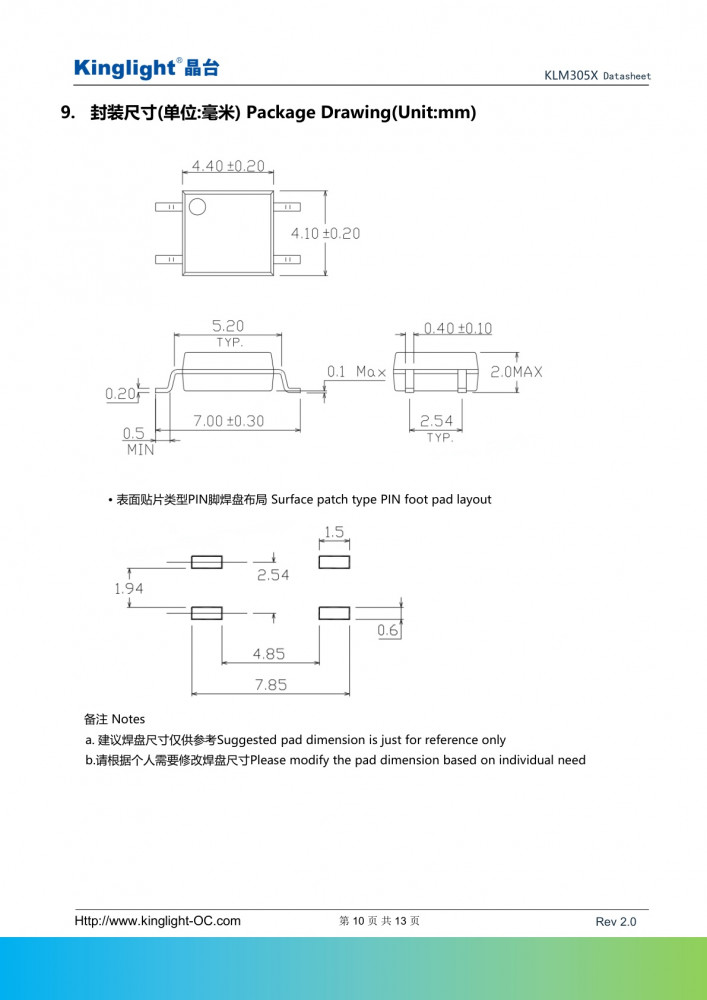 KLM305X datasheet page 10