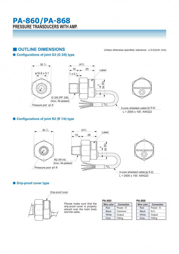 PA-860 series technical document page 4