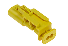 MX150 Male Connector Assembly, Bulkhead Twist-Lock, Mat-Sealed Compatible, Dual Row, 6 Circuits, Keying Option A, Black