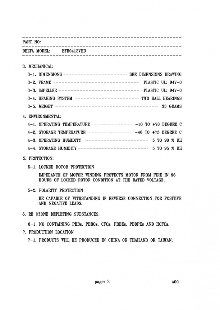 EFB0412VHD specification page 3