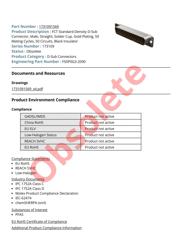 MOLEX 1731091569 product drawing page 1