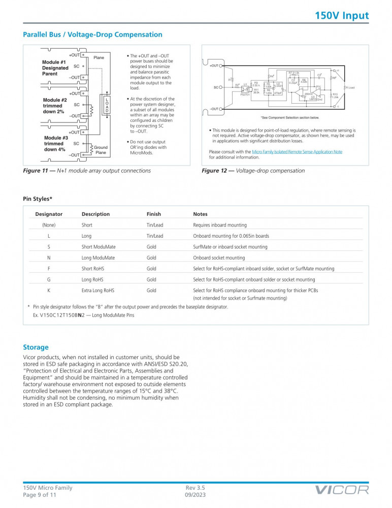 VICOR V150C5M100BG3 datasheet page 9