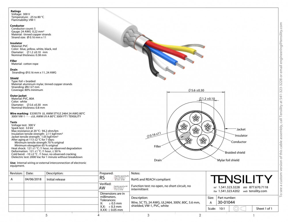 Tensility 30-01044 product drawing
