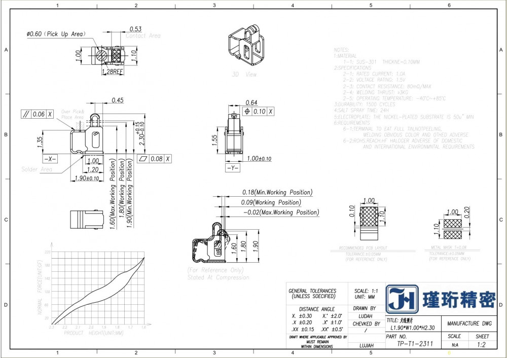TP-T1-2311 technical document page 1