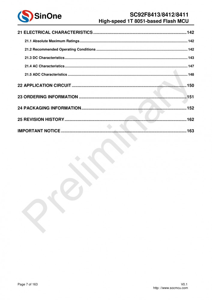 SC92F8411 document page 7
