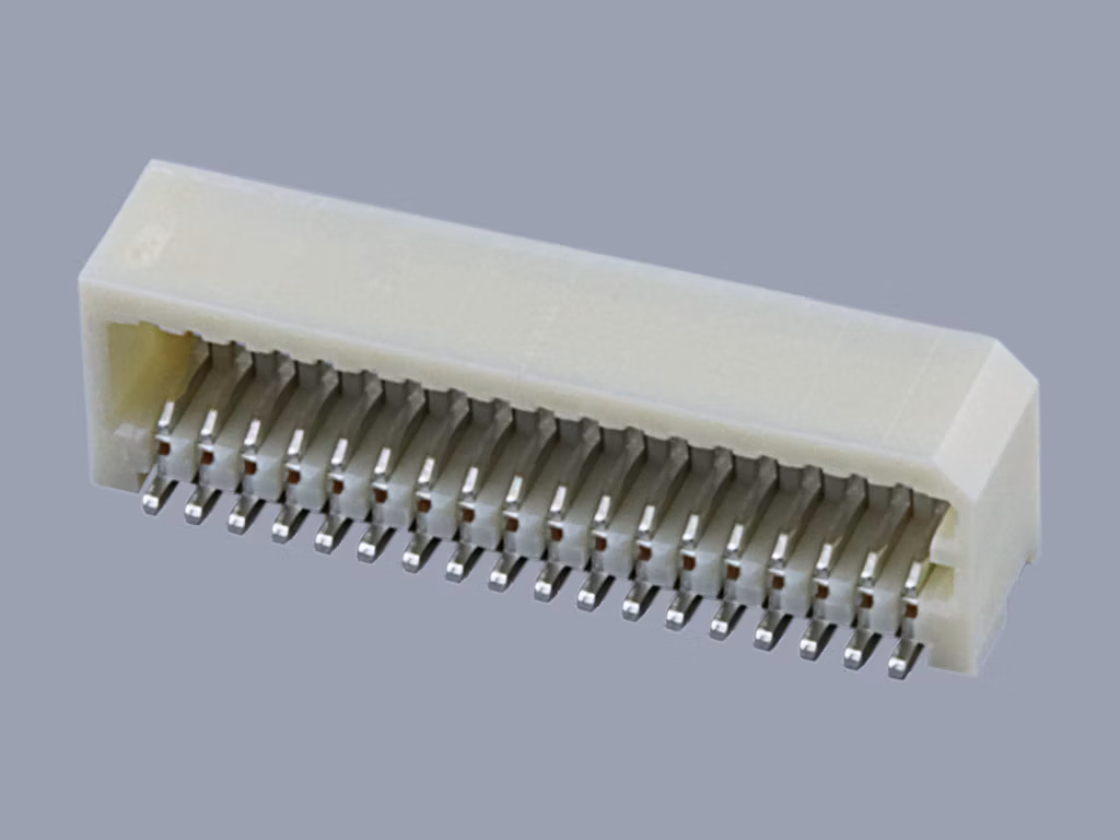 0.635mm Pitch SlimStack Header, Surface Mount, Dual Row, Vertical Stacking, 10.00 and 16.00mm Stacking Heights, 40 Circuits, with Tube Packaging