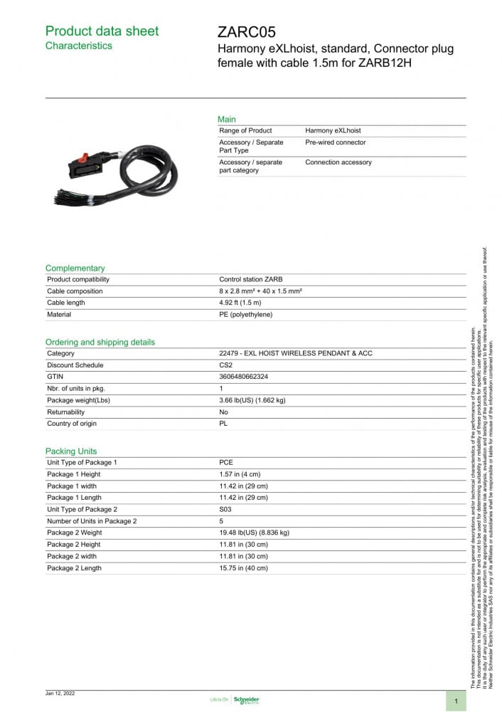 ZARC05 technical document page 1