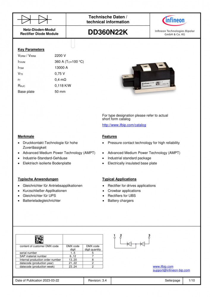 DD360N22K datasheet page 1