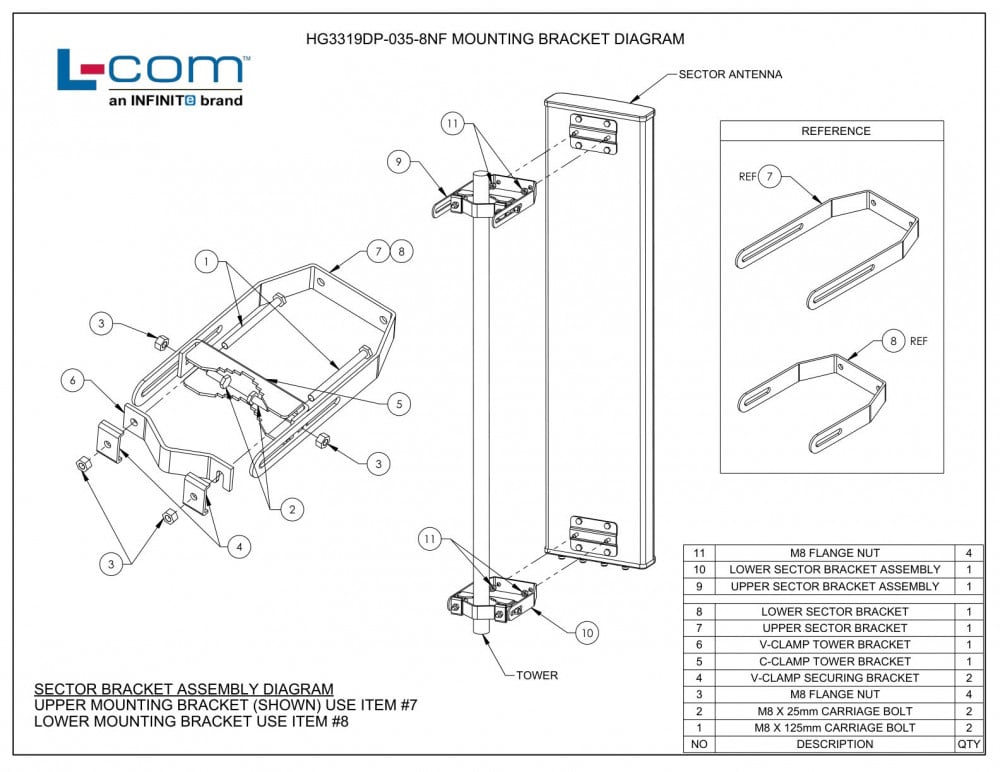 HG3319DP-035-8NF sector bracket assembly drawing