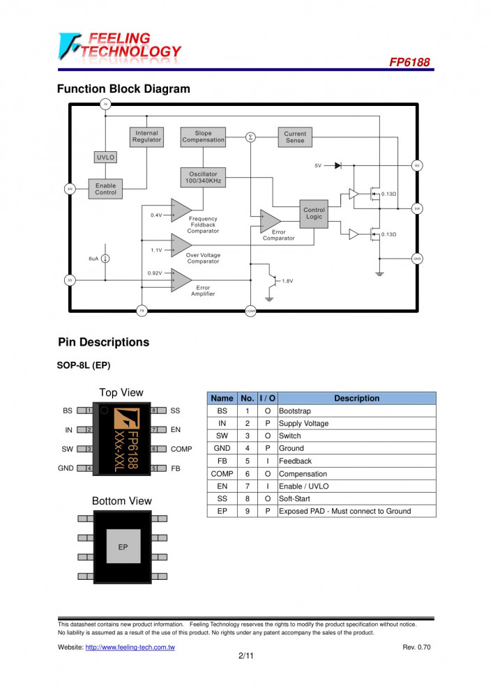 FP6188XR-G1 datasheet page 2