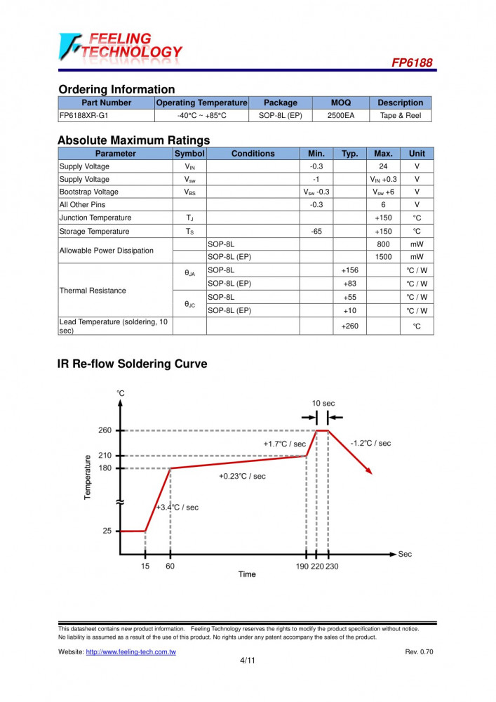 FP6188XR-G1 datasheet page 4