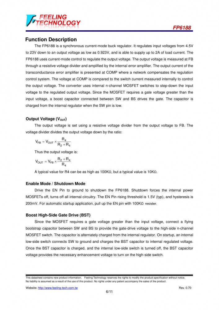 FP6188XR-G1 datasheet page 6