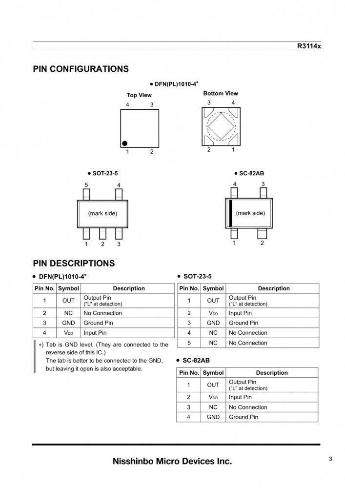 R3114 datasheet page 3