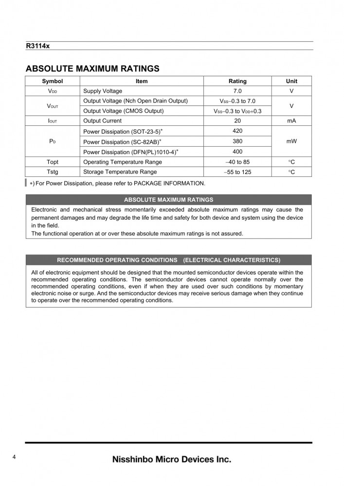 R3114 datasheet page 4