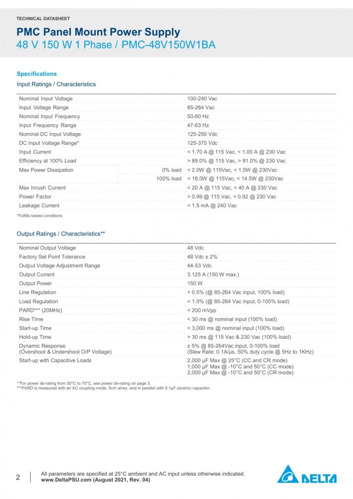 PMC-48V150W1BJ document page 2