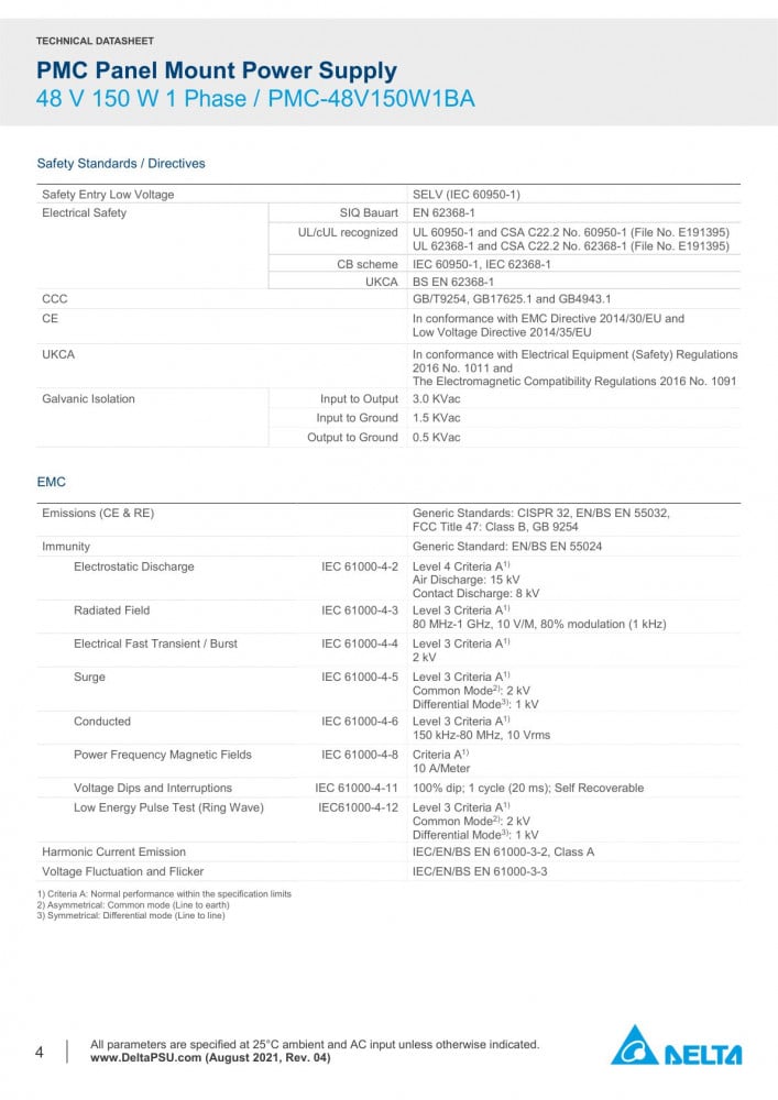 PMC-48V150W1BJ document page 4