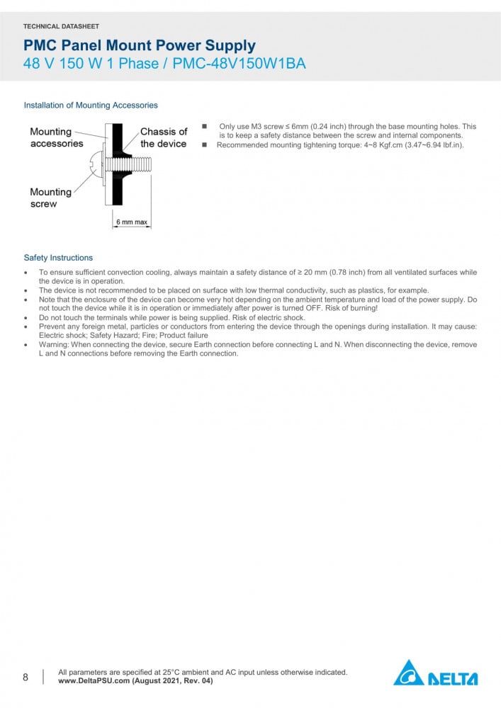 PMC-48V150W1BJ document page 8