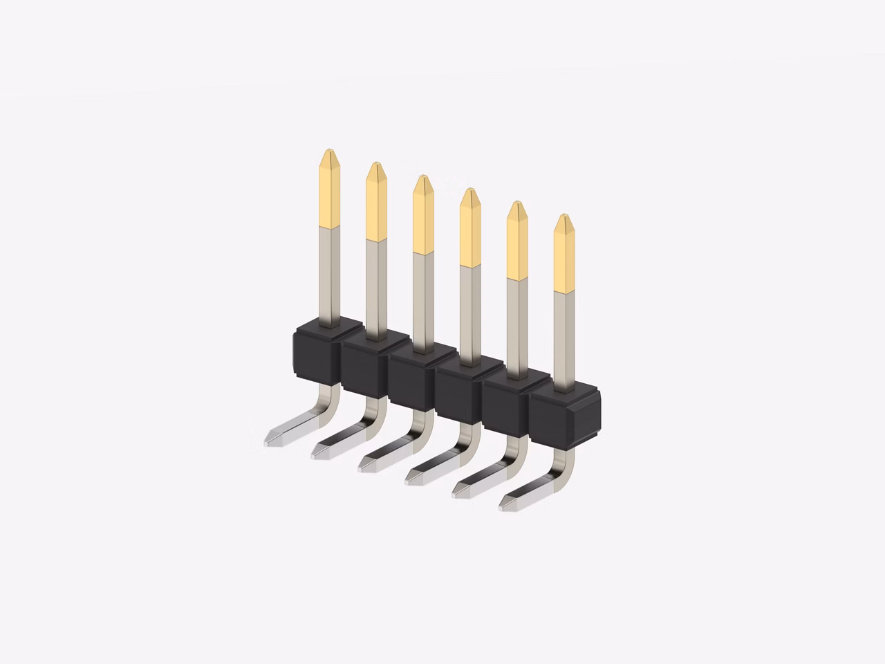 KK 254 Breakaway Header, Right-Angle Surface Mount Compatible, 4 Circuits, Tin (Sn) Plating, Mating Pin Length 6.20mm, Bag
