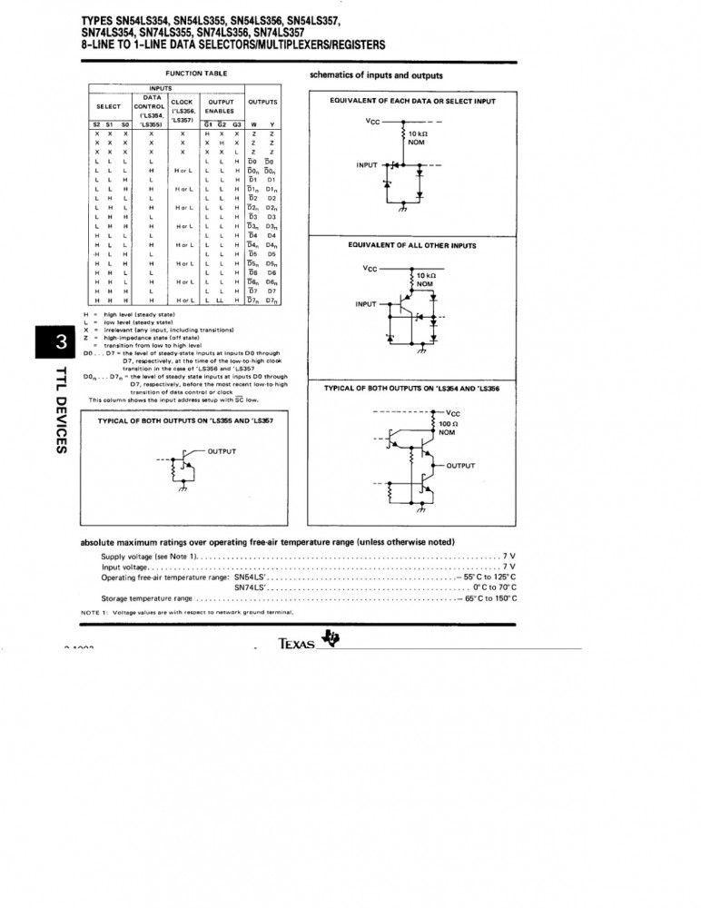 54LS356 datasheet page 4