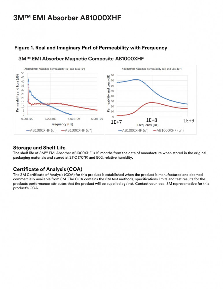 3M AB1000XHF technical document page 3