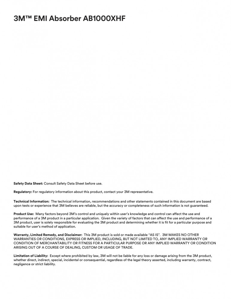 3M AB1000XHF technical document page 4