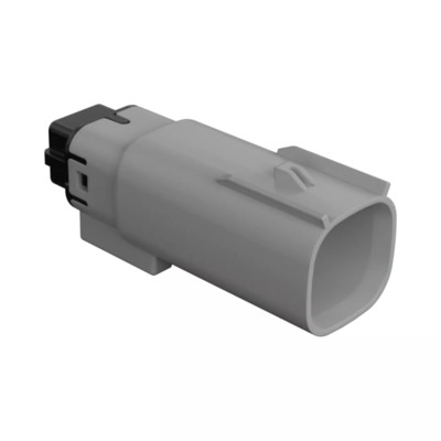 MX150 Mat-Sealed Male Connector Assembly, Dual Row, 6 Circuits, Keying Option D, without Connector Position Assurance, Stone Gray for sale