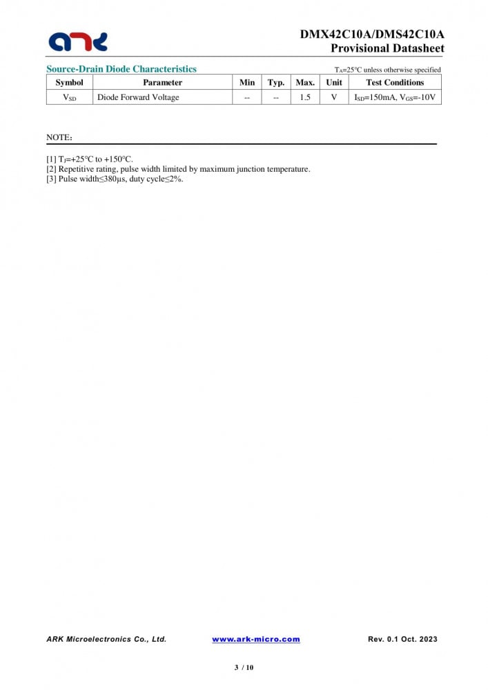 DMS42C10A datasheet page 3