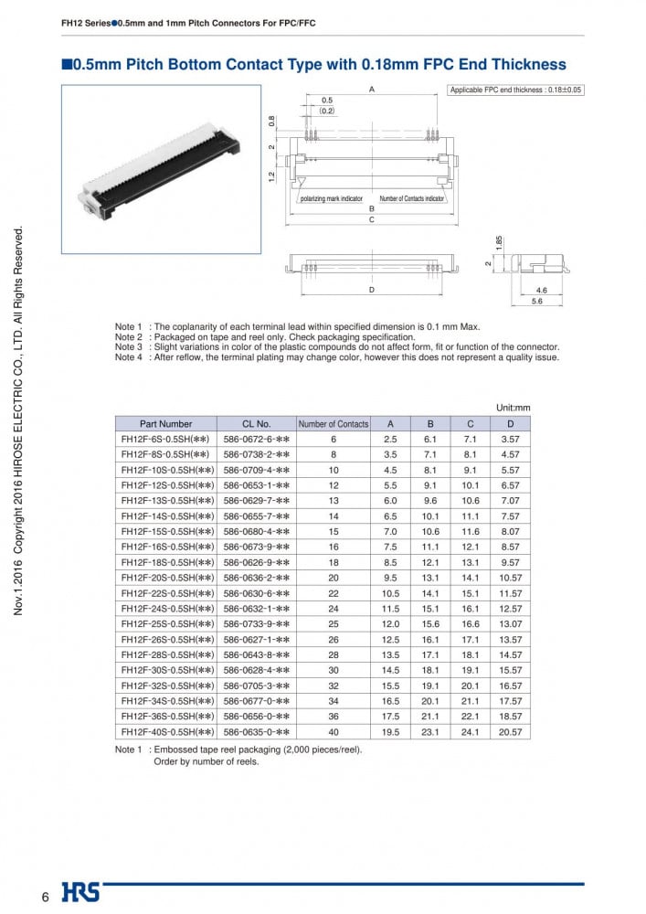 HRS FH12 datasheet page 6